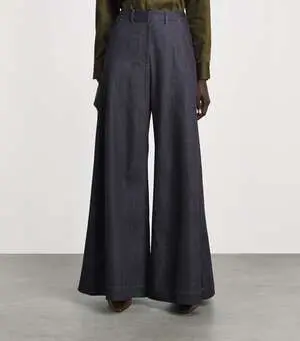 Palmer//harding Elara High-rise Wide-leg Jeans