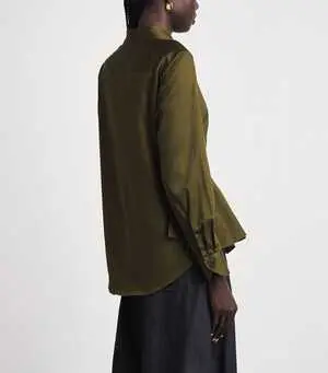 Palmer//harding Sateen Cotton Twisted Shirt