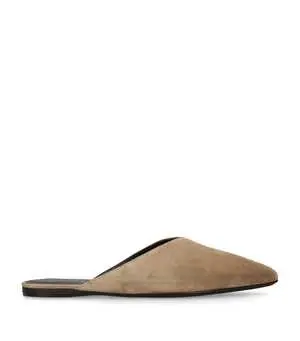 HERBERT LEVINE Suede Home Body Mules - Brown