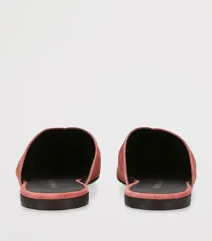 HERBERT LEVINE Suede Home Body Mules - Pink