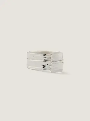 Givenchy Tape Ring In Metal And Enamel
