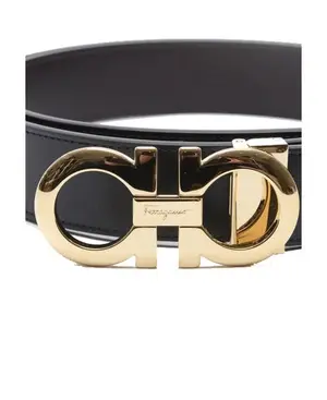 FERRAGAMO Double-sided Adjustable Gancini Belt