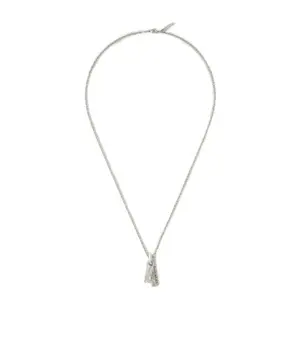 Givenchy Tape Necklace In Metal And Enamel - Weird Silver