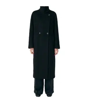 LISA YANG Double-breasted Coat - Black