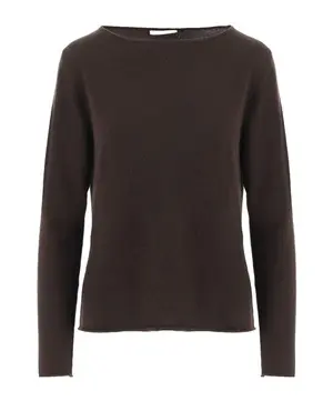 ALLUDE Long-sleeved Sweater - Brown