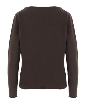 ALLUDE Long-sleeved Sweater - Brown