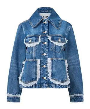 GANNI Denim Lace Jacket