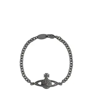 VIVIENNE WESTWOOD Mini Embossed Chain Bracelet - Gray