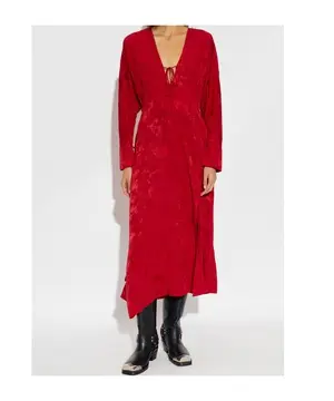 Zadig&Voltaire Rouna Jacquard Midi Dress - Red