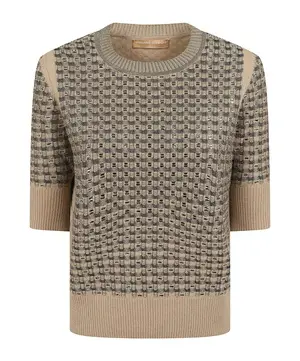 Ermanno Scervino Embellished Short-sleeve Knitted Sweater - No