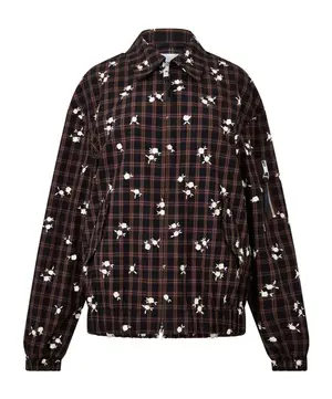GANNI Dyed Bomber Jacket - Black