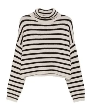 LISA YANG Striped Roll-neck Sweater