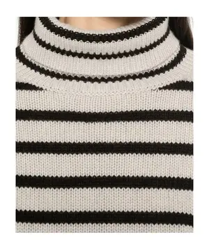 LISA YANG Striped Roll-neck Sweater