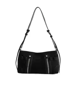 Zadig&Voltaire Madison Mini Suede Shoulder Bag - Black