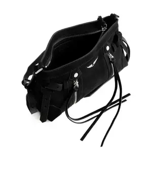 Zadig&Voltaire Madison Mini Suede Shoulder Bag - Black