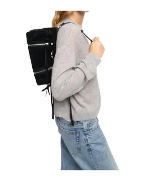 Zadig&Voltaire Madison Mini Suede Shoulder Bag - Black