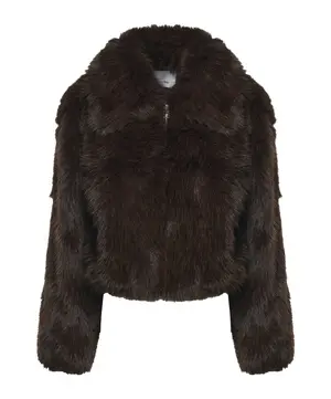 THE FRANKIE SHOP Zip-up Faux Fur Coat