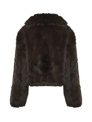 THE FRANKIE SHOP Zip-up Faux Fur Coat