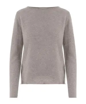ALLUDE Long-sleeved Sweater - Gray