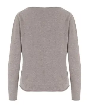 ALLUDE Long-sleeved Sweater - Gray