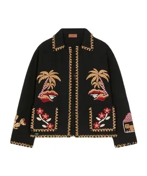 Alanui Remember Me Jacket - Black/camel