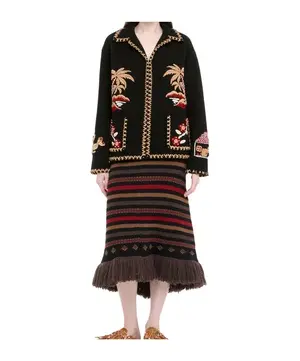 Alanui Remember Me Jacket - Black/camel