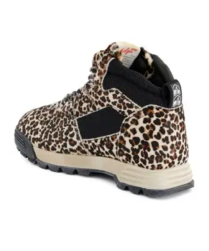 AUTRY Leopard-print High-top Round-toe Sneakers