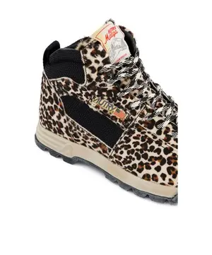 AUTRY Leopard-print High-top Round-toe Sneakers