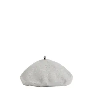 Brunello Cucinelli Brunello Cucinelli Monili-Embellished Knitted Beret Pebble