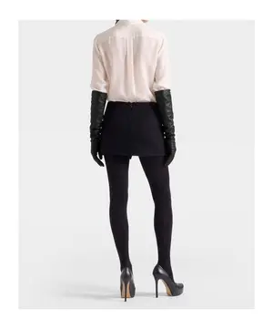 7 For All Mankind Bow Detail Mini Skirt