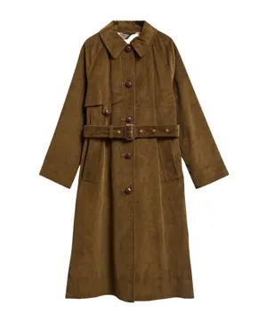 Barbour Corduroy Belted Trench Coat