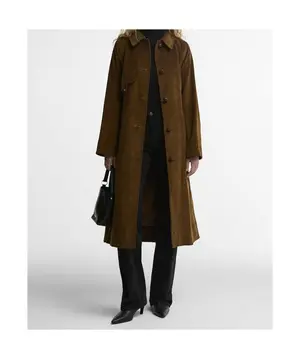 Barbour Corduroy Belted Trench Coat