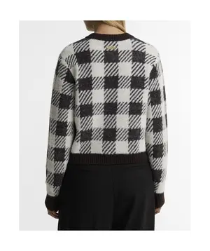 Barbour Gingham Check Knit Cardigan