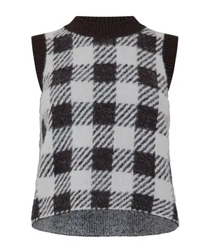 Barbour Gingham Knit Waistcoat