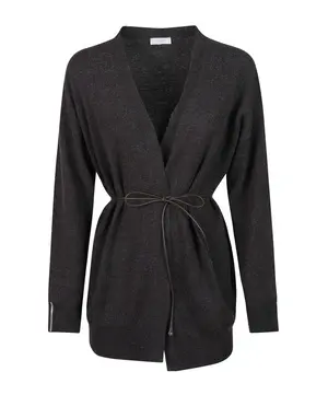 Peserico Long-sleeved Belted Cardigan