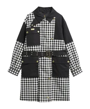 Barbour Gingham Spliced Belted Coat