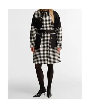 Barbour Gingham Spliced Belted Coat
