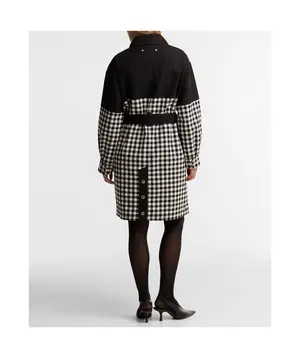 Barbour Gingham Spliced Belted Coat