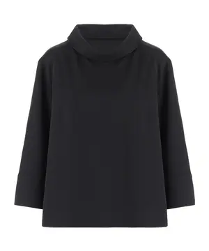 BY MALENE BIRGER Cowl Neck Three-quarter Sleeve Blouse