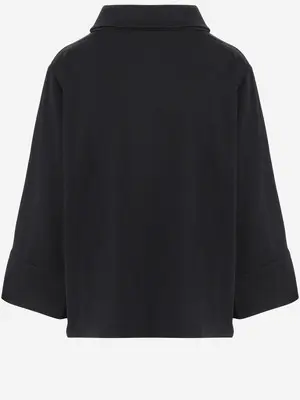 BY MALENE BIRGER Cowl Neck Three-quarter Sleeve Blouse