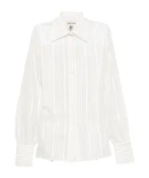 SEMICOUTURE Striped Long-sleeve Shirt - White