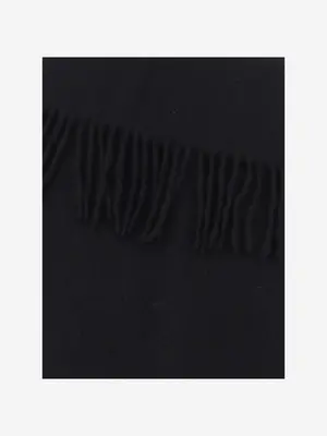 BY MALENE BIRGER Fringe-trimmed Embroidered-logo Scarf