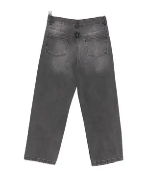 MSGM Faded-effect Logo-embroidered Jeans