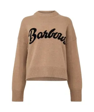 Barbour Crewneck Logo Knit Sweater