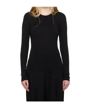 TOTEME Long-sleeved Crewneck Jumper - Black