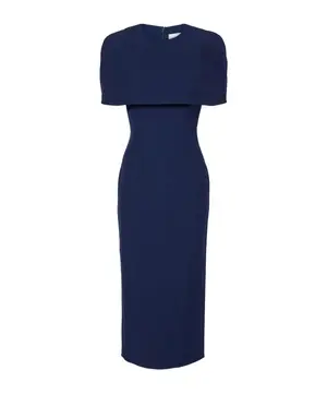 Roland Mouret Caped Crêpe Cocktail Dress
