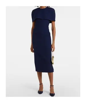 Roland Mouret Caped Crêpe Cocktail Dress