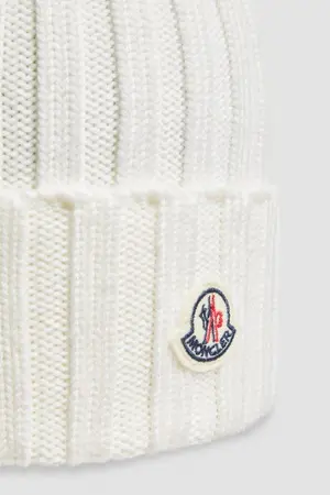 Moncler Knitted Beanie With Pompom