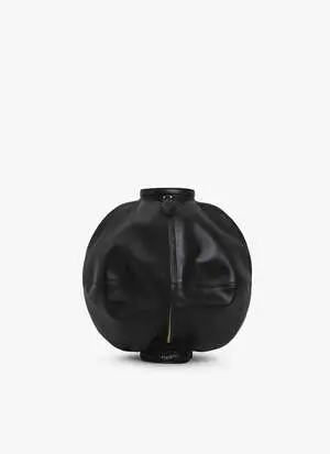Alaïa Paneled Polished Leather Clutch - Black