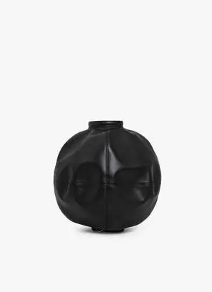 Alaïa Paneled Polished Leather Clutch - Black